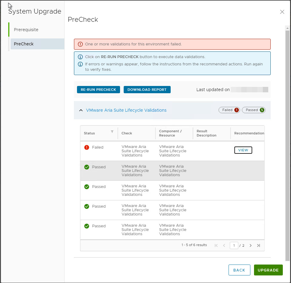 » Upgrading VMware Aria Suite Lifecycle
