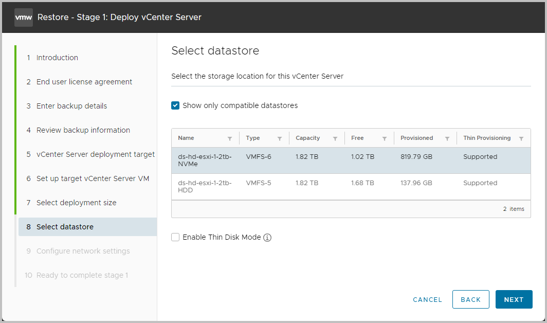 » Restore your file-based vCenter backup using the vCenter Server ...