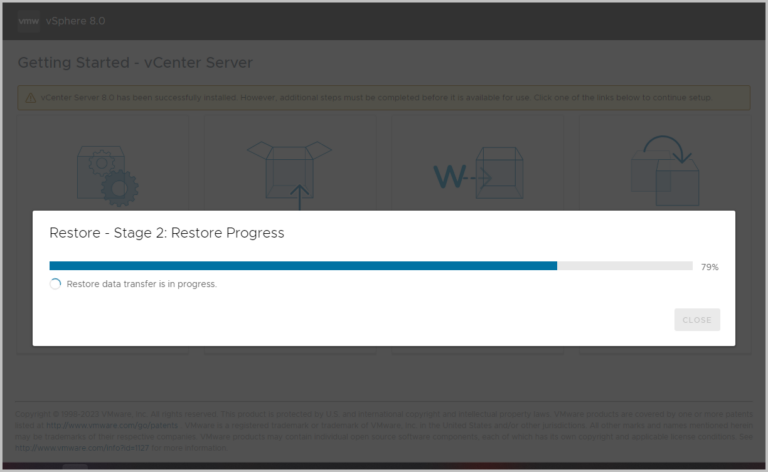 » Restore your file-based vCenter backup using the vCenter Server ...