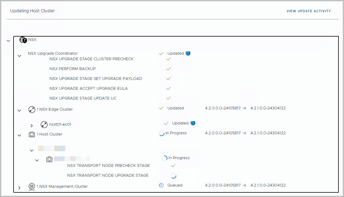 » VCF 5.2.1 – Upgrade to NSX 4.2.1 from SDDC Manager