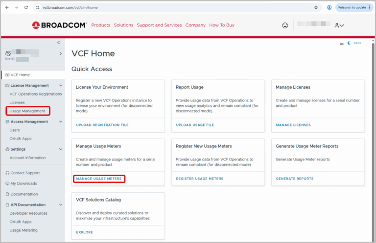Update Vcloud Usage Meter 4800 To Vcf Usage Meter 9000
