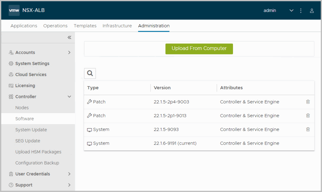» Upgrade VMware NSX Avi Advanced Load Balancer