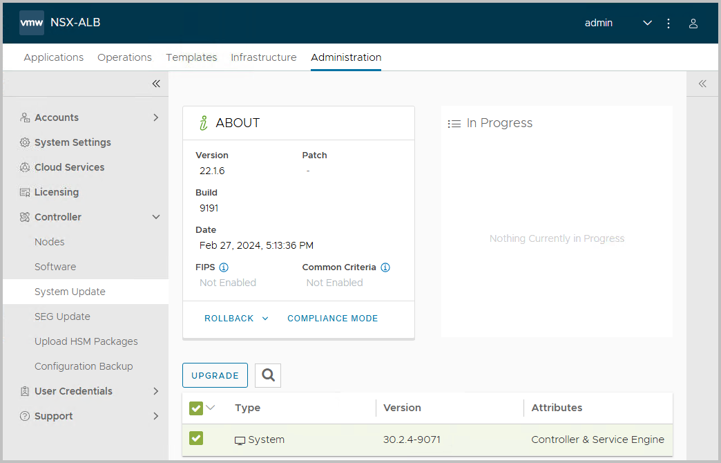 » Upgrade VMware NSX Avi Advanced Load Balancer